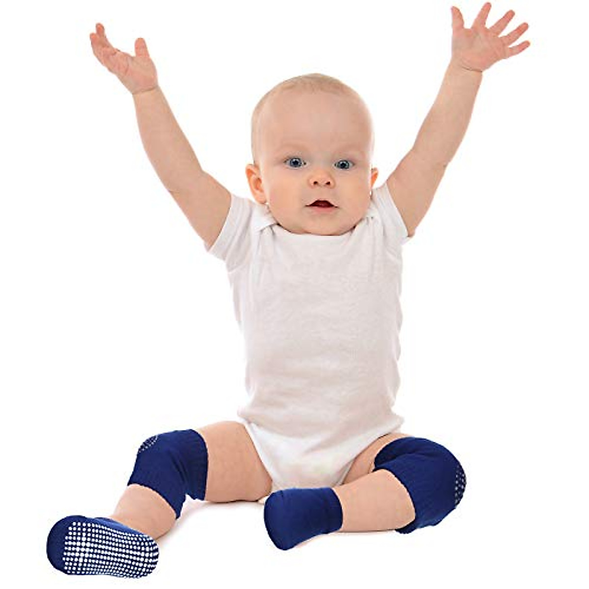 12 Pairs Baby Crawling Anti-Slip Knee Pads Unisex Toddler Knee Protector for Baby Kids