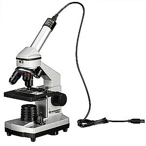 BRESSER Junior Biological Microscope Set 40-1600x Magnification with LED Illumination and USB Lens
