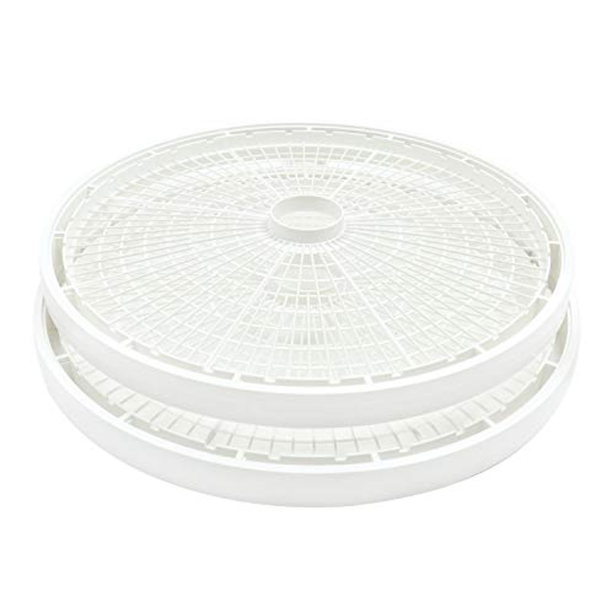 NESCO TR-2 White Plastic Round 15 1/2" Add-A-Trays, to fit 1000 Series Food Dehydrators, 2 Pack