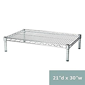 Shelving Inc. 21" d x 30" w x 6" h Chrome Wire Sheving with 1 Tier Shelf, Weight Capacity 800lbs Per Shelf