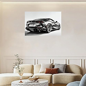 Car Poster Ferrari F40 Supercar Posters Racing Car Canvas Wall Art For Boy's Bedroom SuperCar Wall Decor Unframe-style 18x12inch(45x30cm)