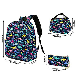 Dinosaur Kids Backpack For Boys Girls,Lightweight Little Kids Backpacks Elementary Toddler School Bags Preschool Bookbag Travel Bag