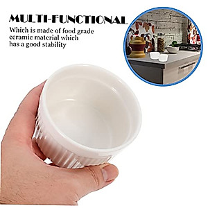 NOLITOY 5pcs Plastic Trifle Bowl Plastic Soup Bowls Ceramic Rice Bowl Ceramic Soup Bowl Chic Soup Bowls Small Bowl Baking Bowls Pudding Bowl Rummy Hand-pulled Noodle Ceramic Plate White