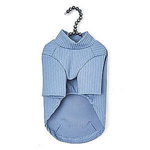 Female Dog Sweaters Cats Color Pure Breathable Clothes High-Neck Dogs Two-Legged Pet Clothes