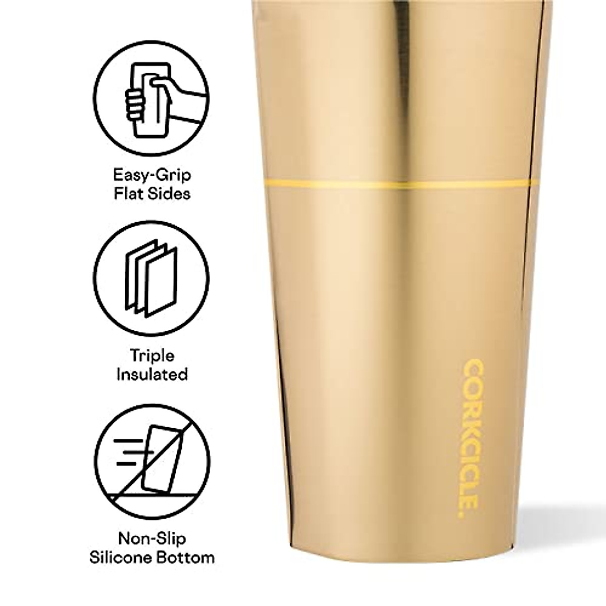 Corkcicle Disney Star Wars Tumbler Triple Insulated Stainless Steel Travel Mug, BPA Free, Keeps Beverages Cold for 9 Hours and Hot for 3 Hours, 16 oz, C-3PO