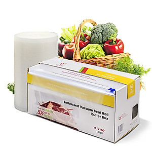 Vacuum Sealer Roll (11” x 150’) Keeper with Cutter - Premium Seal Bags for Food Saver, Ideal for Meal Prep, Sous Vide, and Storage, Vesta Precision