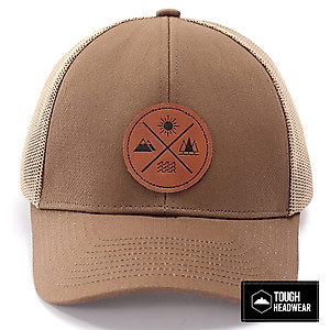 Tough Headwear Hats for Men - Trucker Hat Men - Mesh Hats for Men - Snap Back Hats for Men - Trucker Caps Embroidered & Badge
