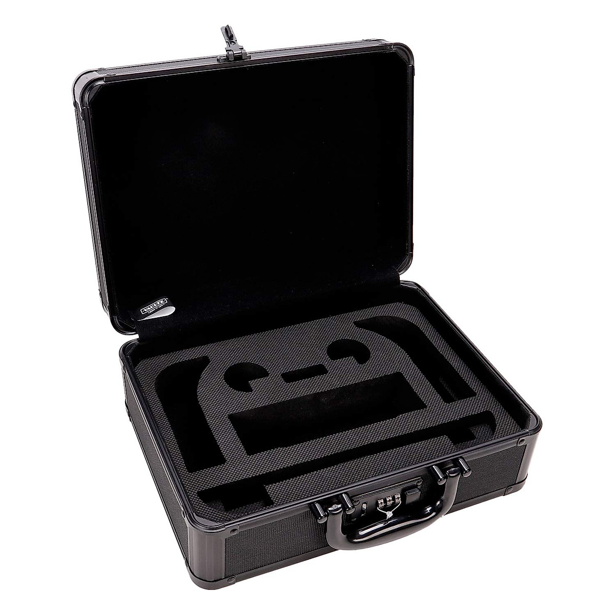 Vaultz Locking Nintendo Switch Case, Carrying Case Organizes Accessories and Protects, Combination Lock, 12.5"L x 5"H x 9.5"W, Tactical Black (VZ01112)