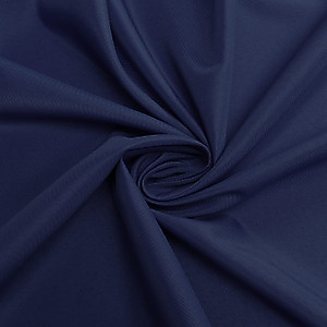 sancua Round Tablecloth - 60 Inch - Water Resistant Spill Proof Washable Polyester Table Cloth Decorative Fabric Table Cover for Dining Table, Buffet Parties and Camping, Navy