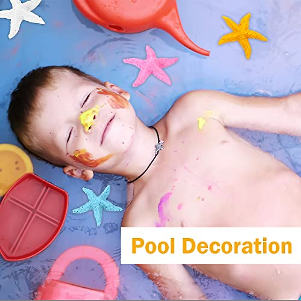 Cobee® Realistic Starfish Aquarium Ornament, 4 Pieces Resin Starfish Fish Tank Decoration Tropical Sea Animal Aquarium Decor Simulation Starfish Figurines Fish Tank Accessories