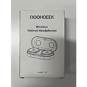 Doohoeek Snowboard Ski Helmet Headphones, True Wireless Earbuds Bluetooth with Charging Box for Audio Ready Helmet, 50+ Hours Work Time Headsets LED Display for Snowboarding Skiing Climbing Biking