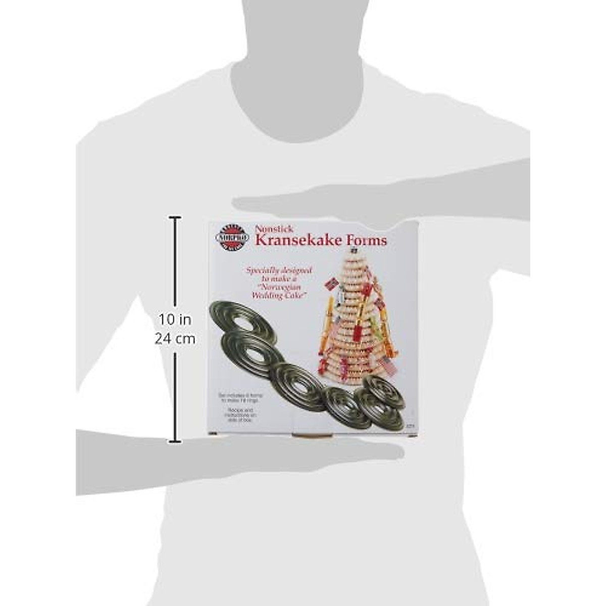 Norpro Cake Forms Nonstick Kransekake Norwegian Dessert Ring Tower New