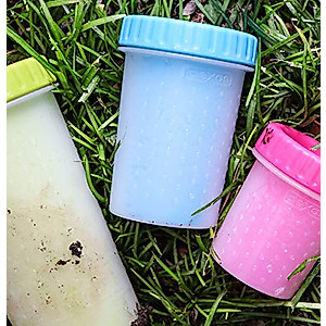 Dexas MudBuster Portable Dog Paw Cleaner, Medium, Blue