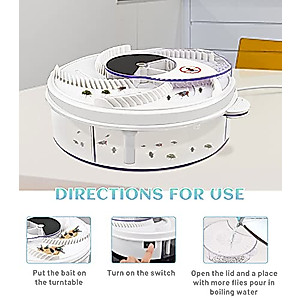 Yaciw Electric Fly Trap, Fly Trap Pest Device Insect Catcher Automatic Flycatcher Fly Trap Pest Reject Control Catcher Insect Repellents Tools