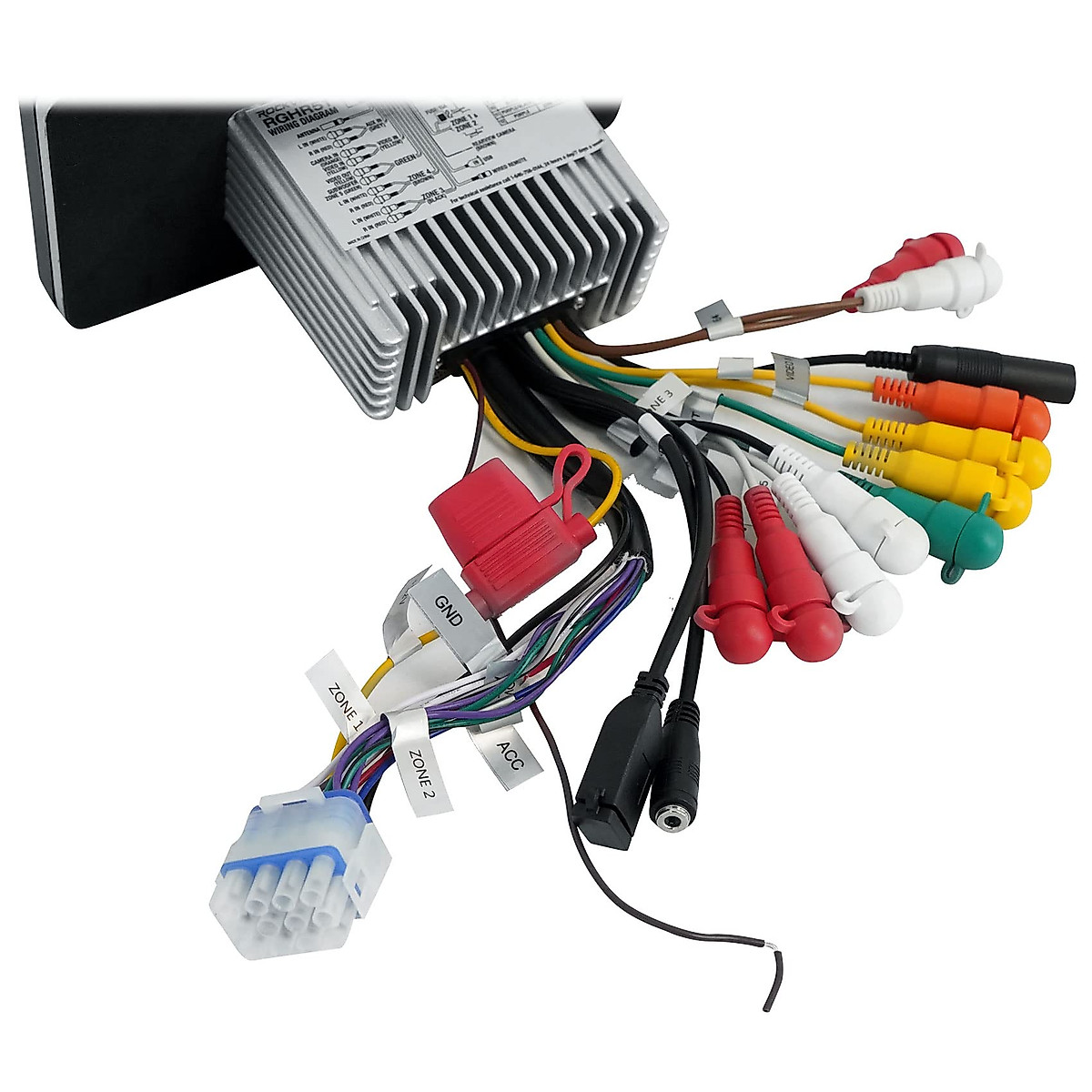 Rockville RGHR51 5 Zone Single Din Marine Receiver Bluetooth/Radio/Wired Remote