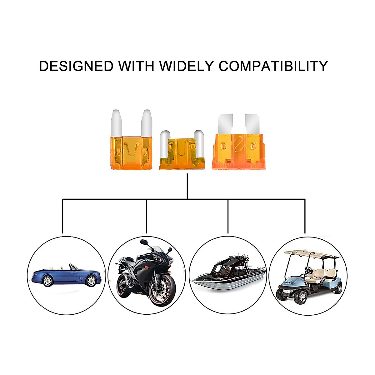 MuHize 9 Pack Fuse Taps - Upgraded Inline Add-A-Circuit Fuse Holder, Mini & Low Profile for 12V Cars, RVs