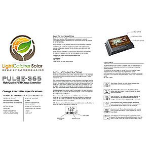 LightCatcher-Solar 100-Watt 12-Volt Polycrystalline Solar Panel Kit (Panel+PWM Controller + 20' Wire)