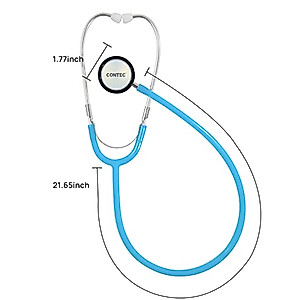 CONTEC Single Head Stethoscope for Adult Child Nurse with Light Weight Home use Light Blue Color
