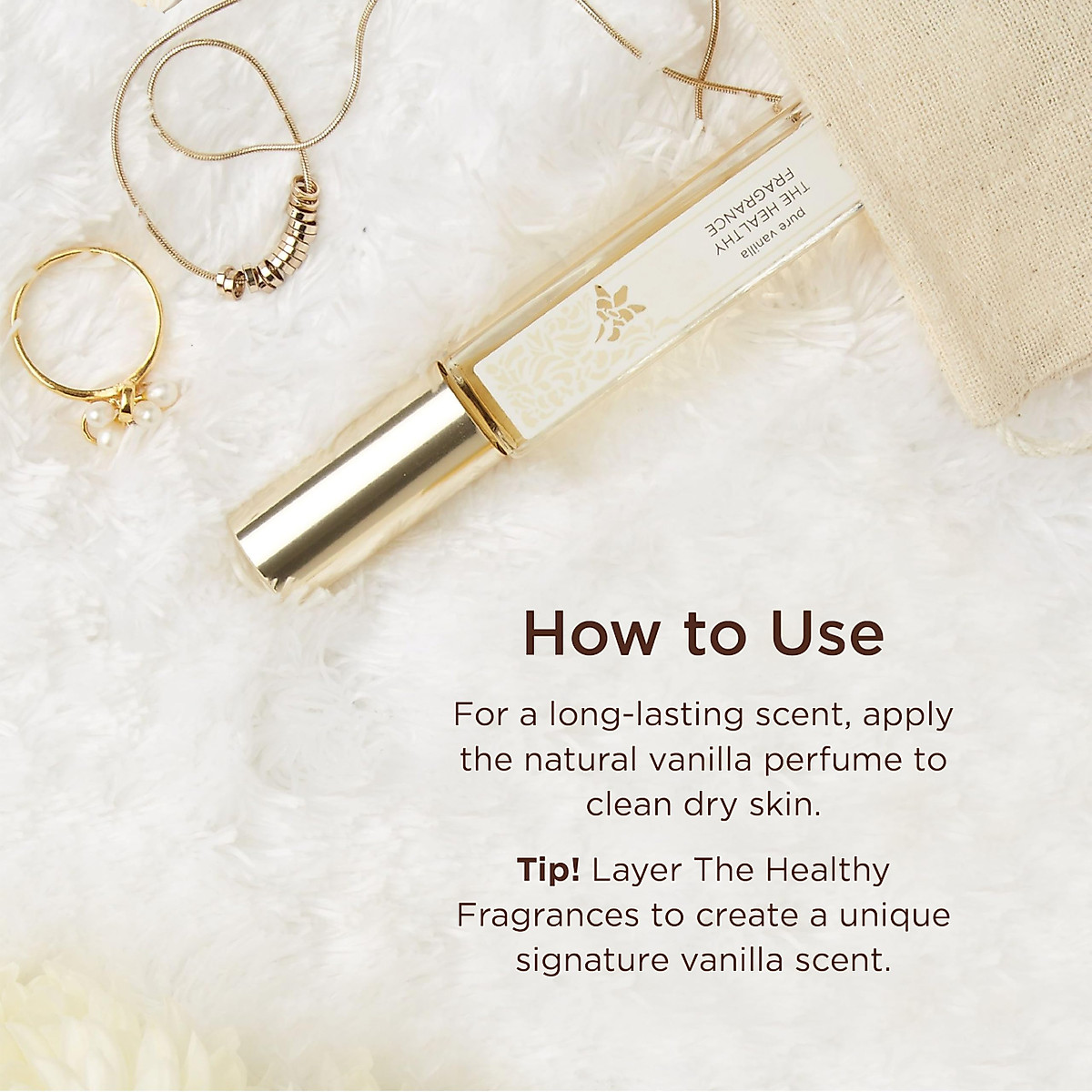 Lavanila Pure Vanilla Perfume for Women, 0.32 oz Roller-Ball - Pure Madagascar Vanilla & Creamy Tonka Bean, The Healthy Fragrance, Clean and Natural