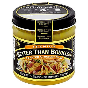Better Than Bouillon Premium Roasted Chicken Base, Made with Seasoned Roasted Chicken, 38 Servings, Blendable Base for Added Flavor, 8-Ounce Jar (Pack of 1)
