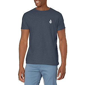 Volcom Men's Blaquedout Short Sleeve Tee, Navy Heather, Medium