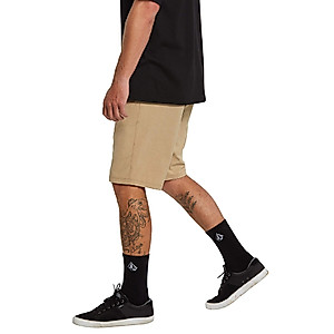 Volcom Men's Frickin SNT Static 21" Modern Hybrid Short, DARK KHAKI, 34