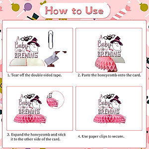Yoyuspy Halloween Baby Shower Decorations - 9PCS A Little BOO Is On The Way Baby Shower Decorations Cute Ghost Baby Shower Honeycomb Centerpieces Table Decor Pink Gender Reveal Party Supplies Girls