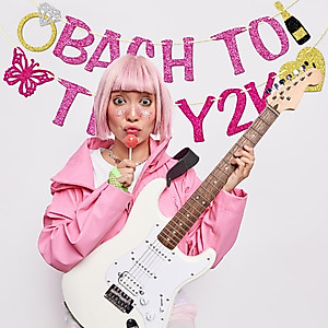 Bach to the Y2K Banner, 2000s Bachelorette Party Banner, Back to the 00s Party Decorations, Miss to Mrs, Retro Y2K Bridal Shower Banner, Throwback Early 2000s Party Decorations, Hot Pink Glitter