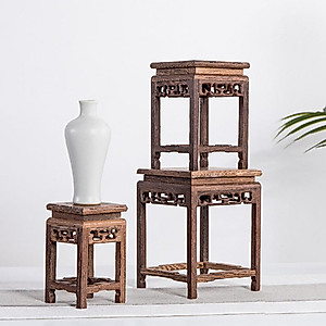 Cabilock Tall Plant Stand Pot Holder Flower Shelf Rack Display Table Wood Plant Riser Stands Stool Bonsai Holder