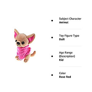 SUSHAFEN Stuffed Dog Puppy Toy Dog Plush Toy Soft Doll Stuffed Animal Pillow Birthday Gift Present Cute Dog Ornaments Decoration Handicraft House Desktop Decoration Prop,17cm/6.7"