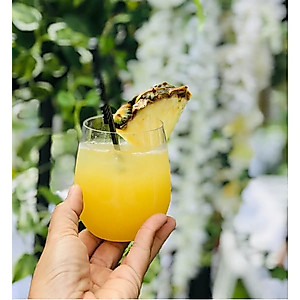 Oojam Reusable Stemless Plastic Wine Glasses 100% Tritan- Shatterproof BPA- Free Dishwasher Safe, Ideal for Indoor, Outdoor, Office, Home, Holiday Party, Wedding, Pool Cups (16 oz, Set of 4)