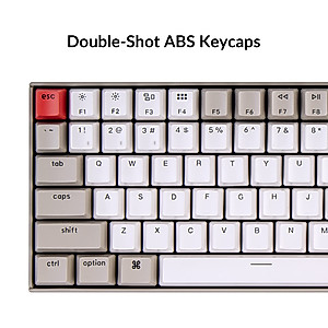Keychron K2 Hot-swappable Bluetooth Wireless Mechanical Gaming Keyboard for Mac, 75% Layout 84 Keys Multitasking Type-C Wired Computer Keyboard for Windows with Keychron Mechanical Brown Switch