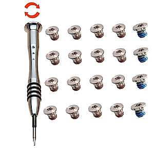 HXHLWN 2 Sets (20) Repair Replacement Screw + 1 Piece of 5 Cents Screwdriver Set Compatible unibody MacBook Retina is Suitable for The A1425 A1502 A1398 13 inches 15 inches Bottom Box