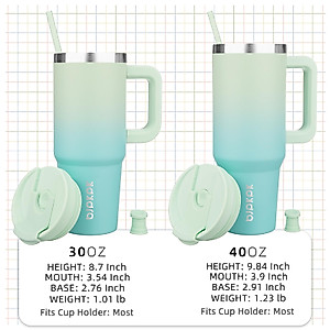 BJPKPK Insulated Tumblers With Handle And Straw 30 oz Stainless Steel Tumbler Cups With Lid,Mint