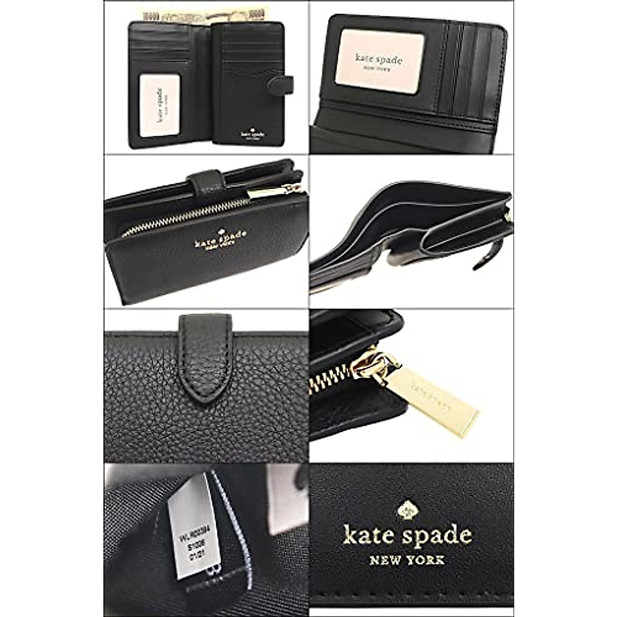 Kate Spade New York Leila Medium Compact Bifold Wallet Leather Black