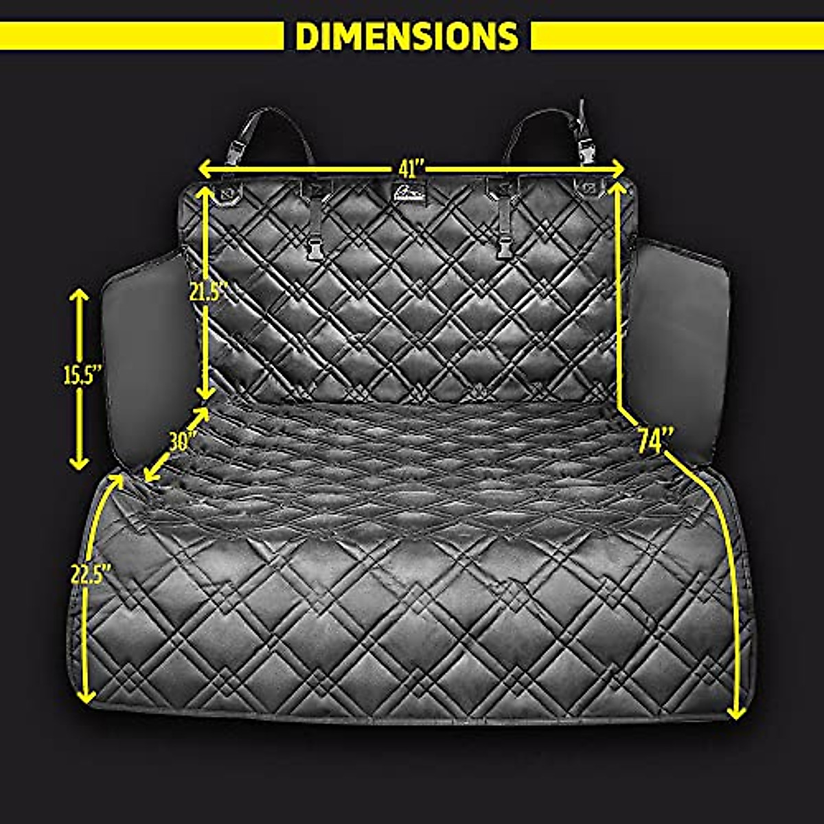 Meadowlark SUV Cargo Liner Dog Seat Covers, Double Stitched & Extra Padded, Water Repellant, Anti Shock, Non-Slip, Dog Car Seat Cover Trunk Mat, Dog Accessories, Pet Car Seat Protector for Fur & Mud