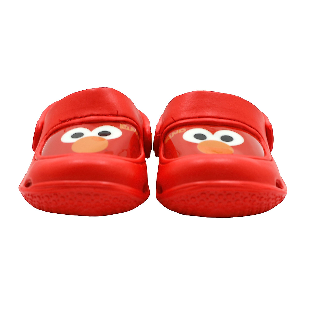Sesame Street Boy's Elmo Clog with Molded Backstrap, Red Face, 7-8