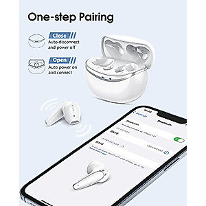 aowoka Bluetooth Headphones, Wireless Earbuds Bluetoth 5.2 with ENC Clear Call, 32H Playtime with Changing, IPX7 Waterproof, Stereo Sound Bluetooth Earbuds, Portable for Work/Study/Travel