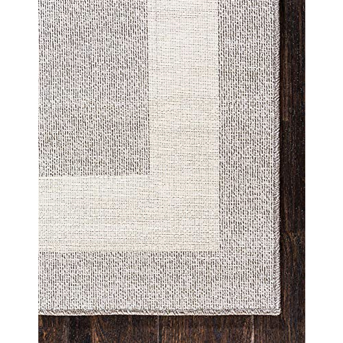 Unique Loom Del Mar Collection Area Rug-Transitional Inspired with Modern Contemporary Design, Rectangular 7' 0" x 10' 0", Gray/Ivory