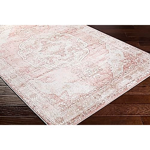 Mark&Day Area Rugs, 8x10 Bethlehem Traditional White Area Rug, Pink Beige Carpet for Living Room, Bedroom or Kitchen (7'9" x 9'6")