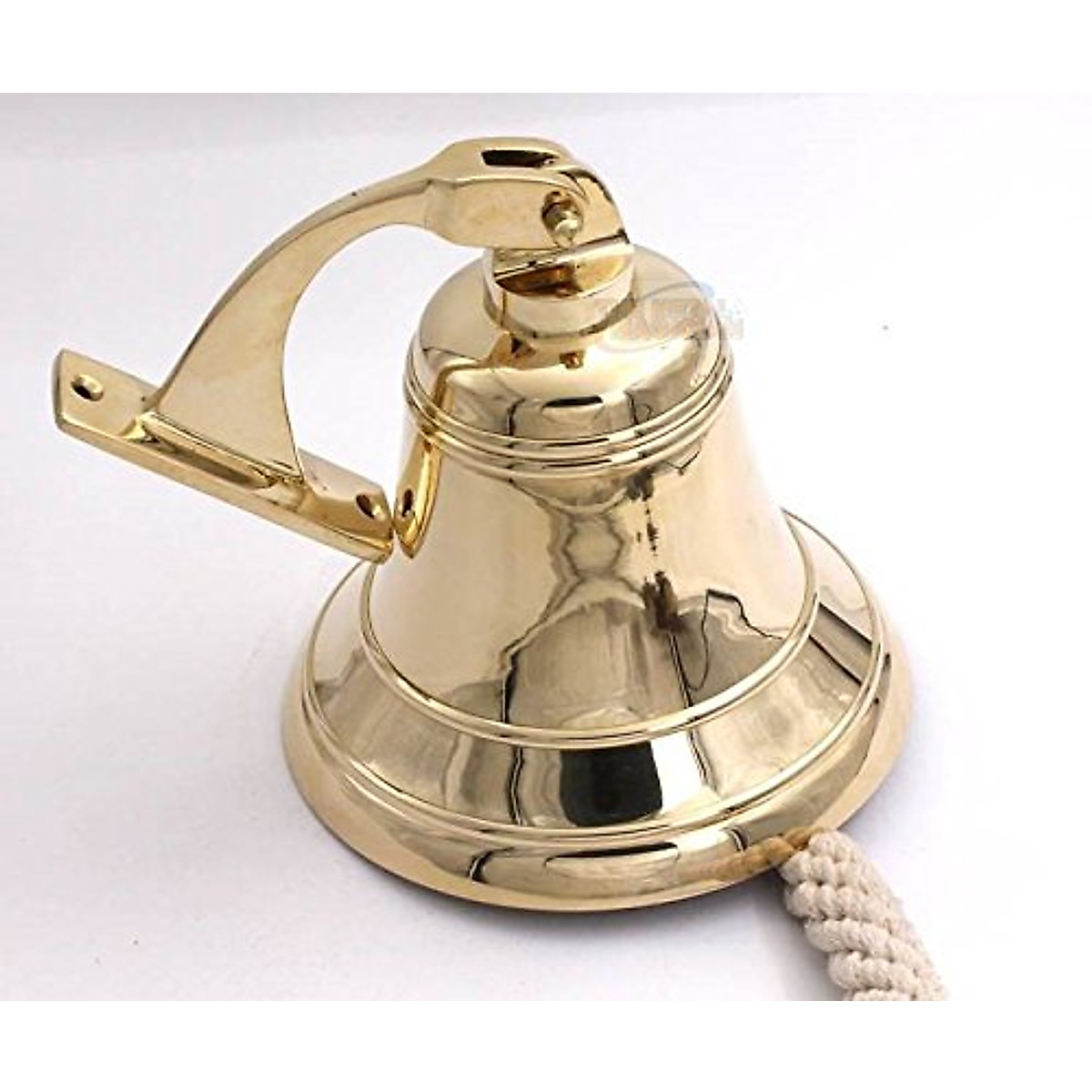 Brass Ship Bell Polished Nautical, Heavy Duty Polished Brass Bell, Brass Maritime Duty Watch Ships Bell by The Metal Magician
