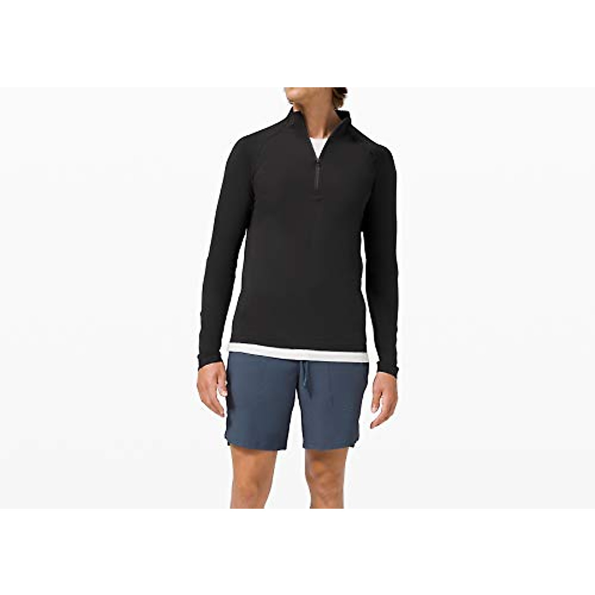 Lululemon Athletica Mens Metal Vent Tech 12 Zip Long Sleeve Shirt (Black, XL)