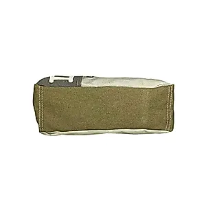 Mona B. Vintage Recycled Upcycled Canvas Life Is Short with Vegan Leather Trim (Tote)