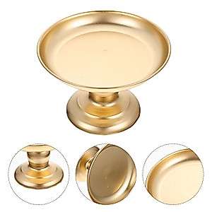 BAFAFA Footed Fruit Bowl Round Pedestal Bowl Decorative Fruit Plate Metal Cake Stand Serving Dish Dessert Display Tray Trifle Cups Snacks Nuts Plate for Centerpiece Table Plate