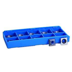 SpeTool 10pcs Square Carbide Inserts Replacement for Slab Flattening Router Bit (12mmx12mm, 2.2mm Thick), 35 Degree Cutting Angle, Straight -Hole