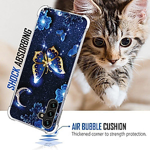 Bereajoy for Galaxy A13 5G Case,TPU Soft Rubber Four Corners Reinforced Anti-Fall Mobile Phone case Cover for Samsung Galaxy A13 5G (Butterfly)
