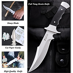 UMF Fixed Blade Knives Survival Knives for Hunting, Hunting Knives with Sheath Full Tang Knives, Fixed Blade Knives for Men Machete Sheath Camping Deer Dressing Skinner