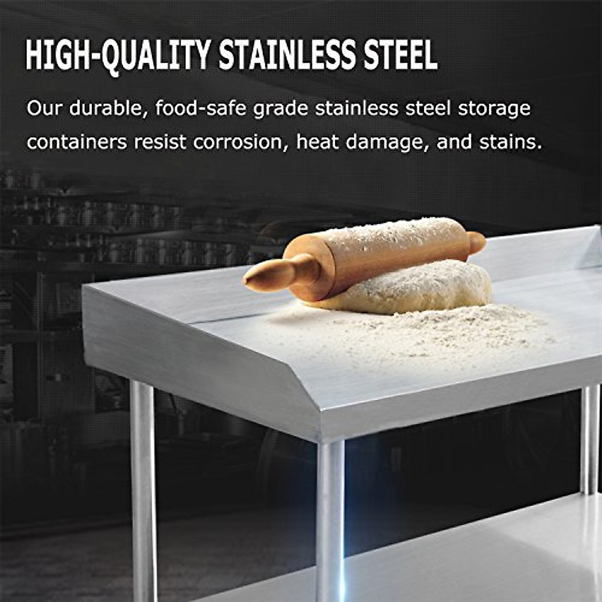 KITMA Stainless Steel Equipment Grill Stand with Undershelf for Restaurant - Heavy Duty Griddle Stand Table - 48x28 Inches…