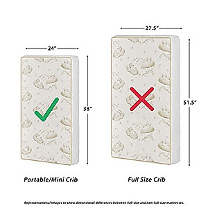 Dream On Me 2-in-1 Breathable Pocket Coils Inner Spring Portable Crib Mattress, Greenguard Gold and JPMA Certified, White