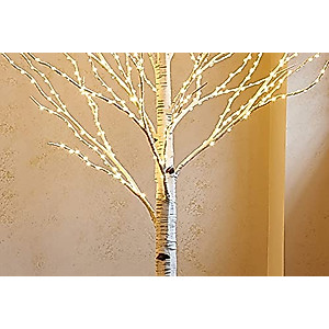 Birchlitland LED Birch Tree 4FT 200L Warm White Fairy Lights, Lighted Trees for Indoor Outdoor Home Thanksgiving Christmas Holiday Decoration